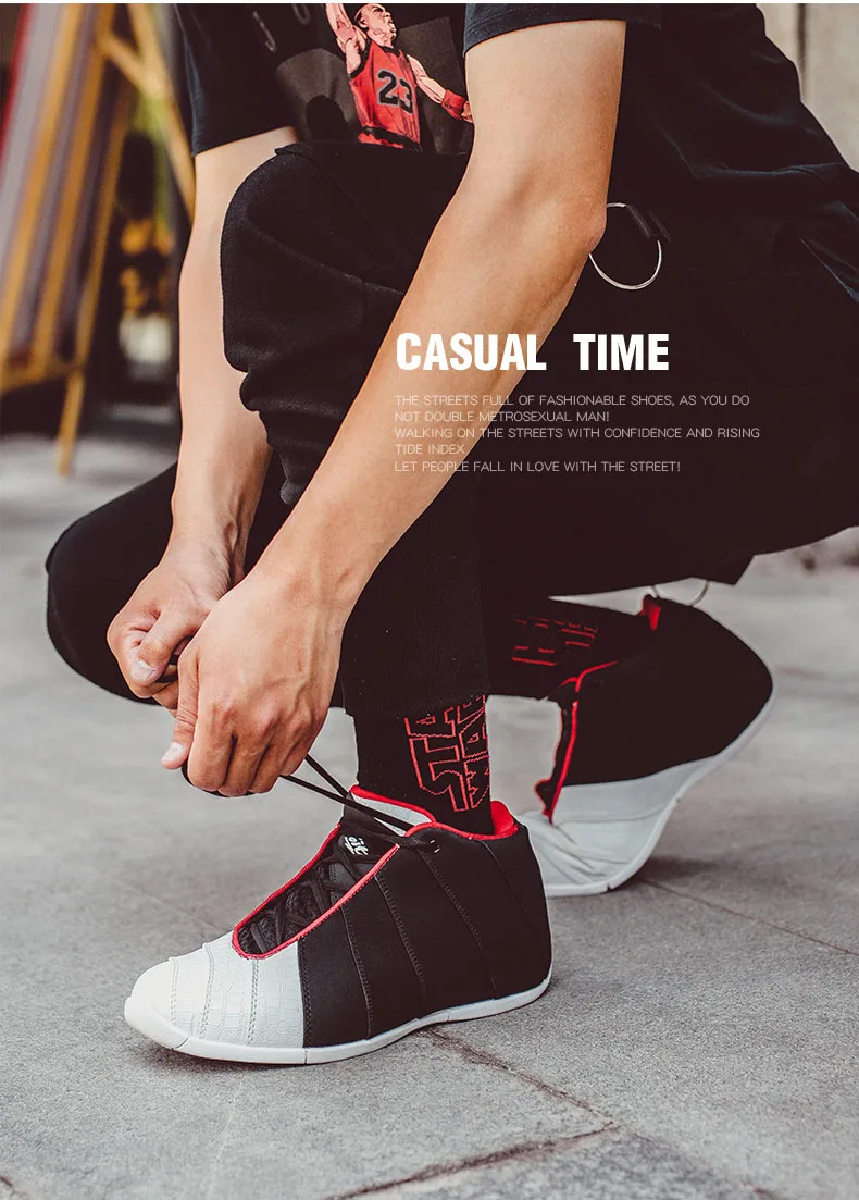 VOIT Men Professional basketball shoes male gym shoes TAICHI combat non ...