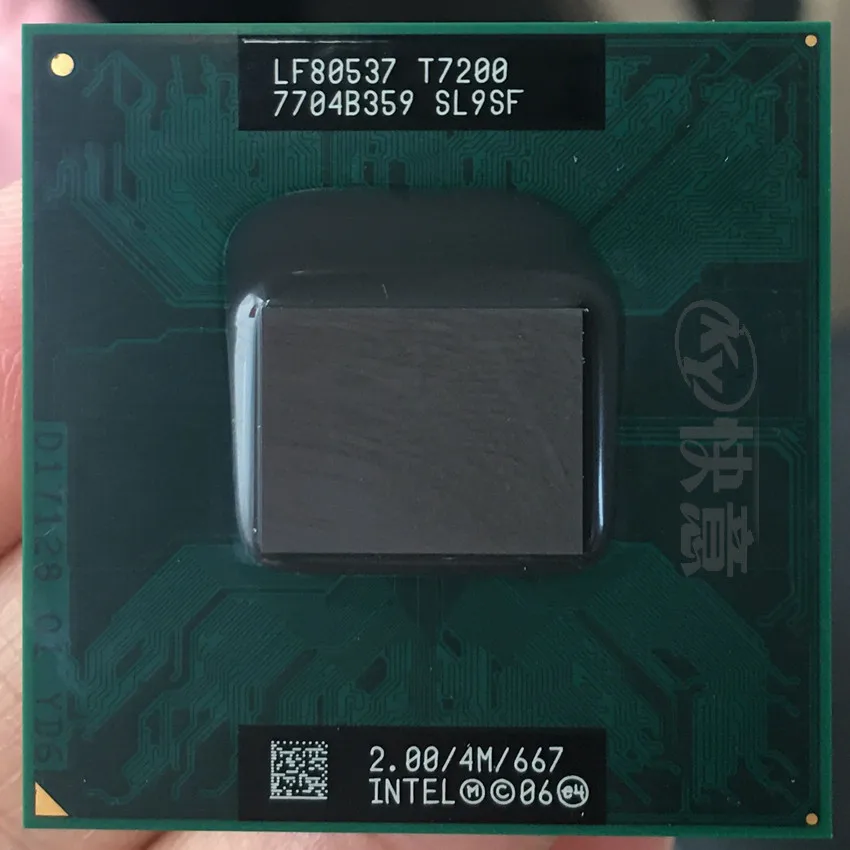 intel CPU laptop Core 2 Duo T7200 CPU 4M Socket 479 Cache/2.0GHz/667 ...
