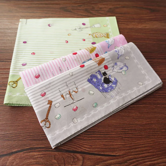 Handkerchiefs Women Cotton High Quality Soft Funny Printed Plaid ...
