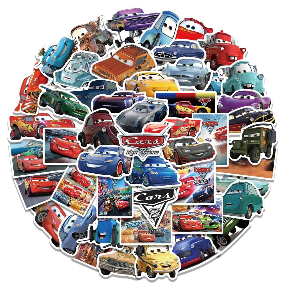 10/30/50pcs Disney Cartoon Cars Lightning McQueen Stickers DIY ...