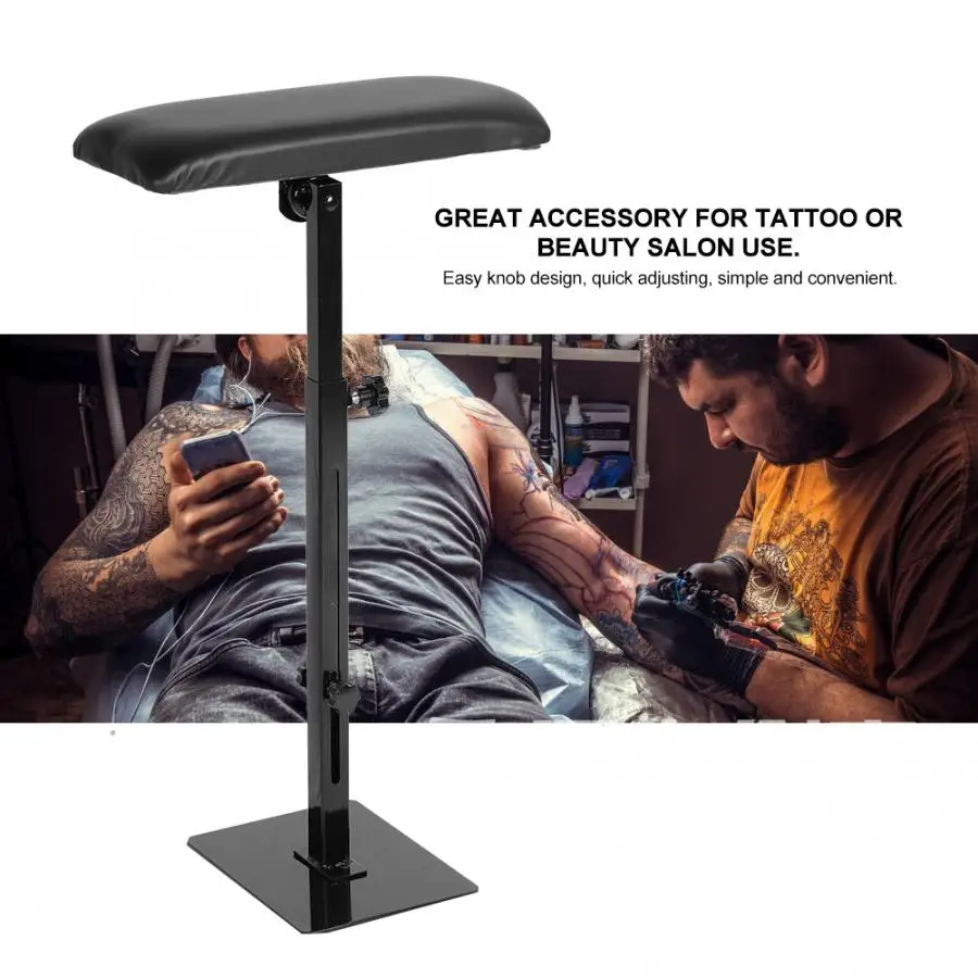 Height Adjustable Tattoo Armrest Stable Stand with PU Leather Pad ...