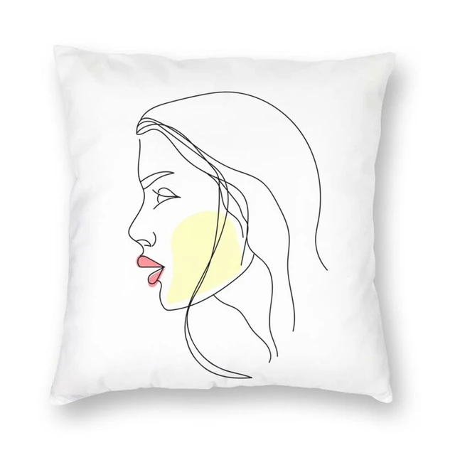 Square Pillow Line Drawing