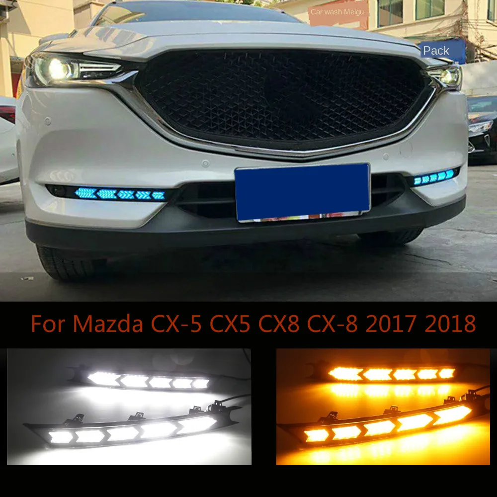 Luzes led diurnas para mazda embutir, lâmpada de neblina 2017 2018 drl ...