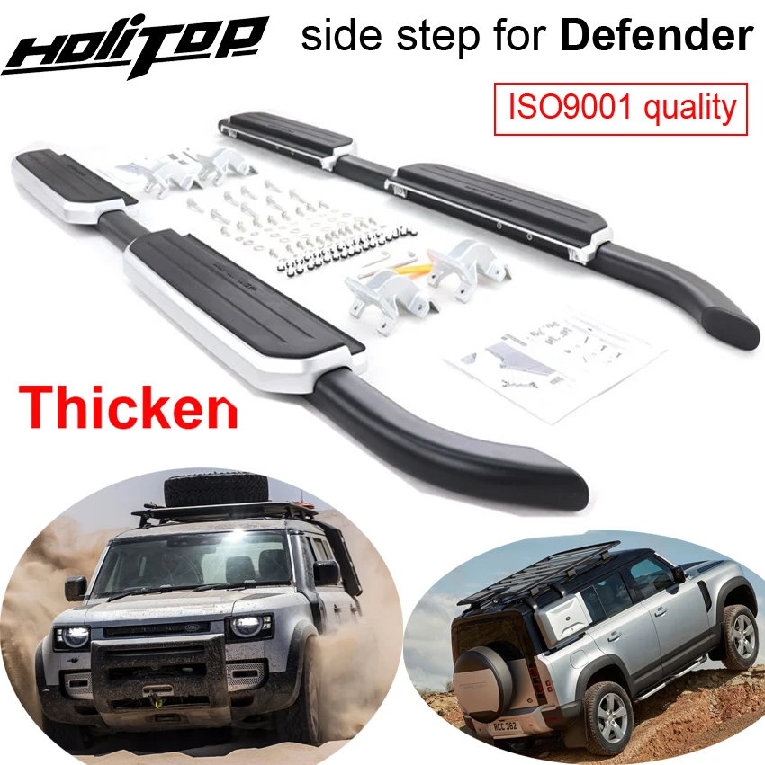 Thicken-side-step-nerf-bar-running-board-for-Land-Rover-Defender-110 ...