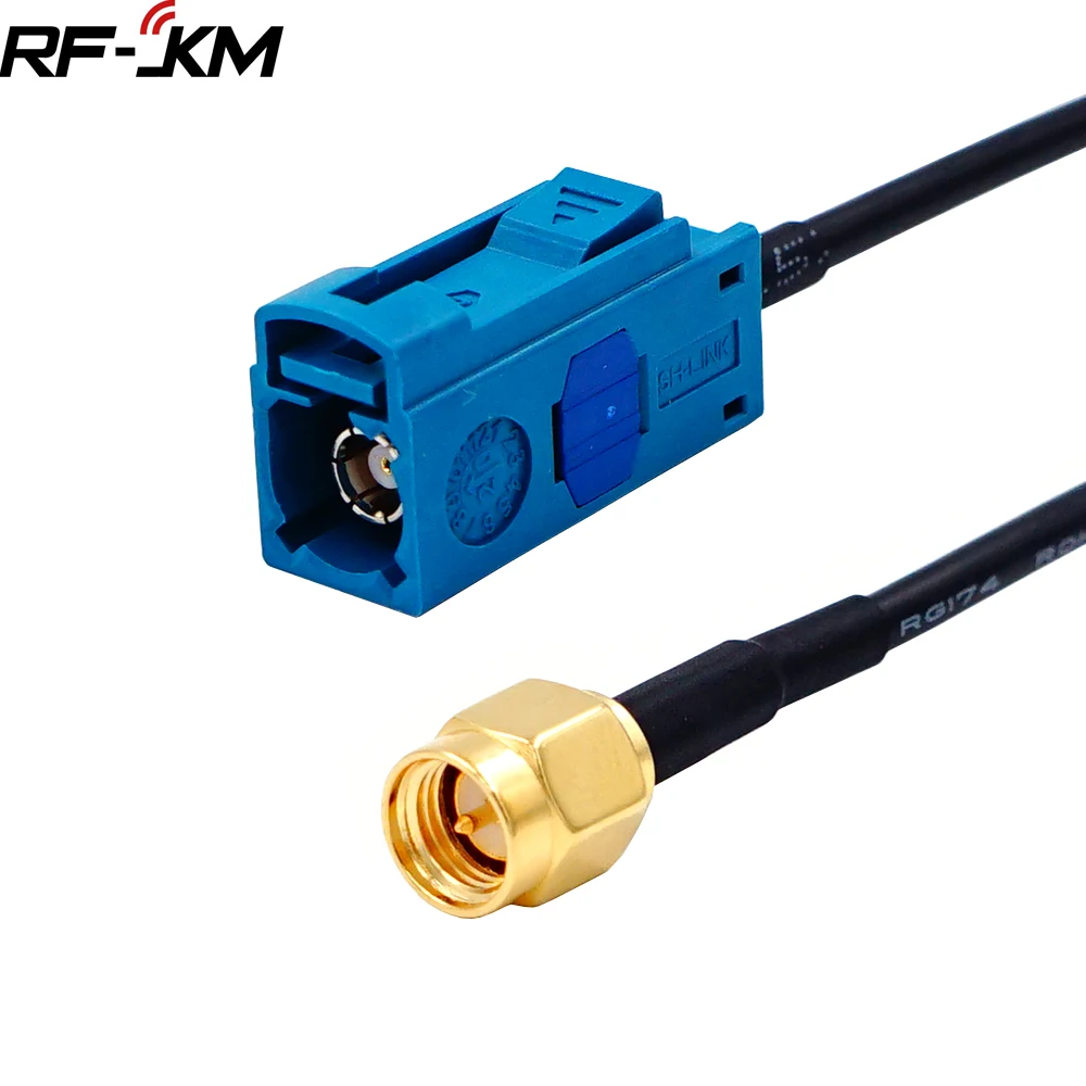 Fakra Z Female Jack to SMA Male Plug RG174 Cable GPS Antenna Extension SMB Adapter RF Coaxial ...
