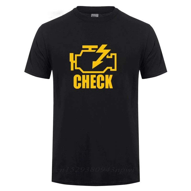 Mechanic Auto Repair Check Engine Light T-Shirt Funny Birthday Gift For ...