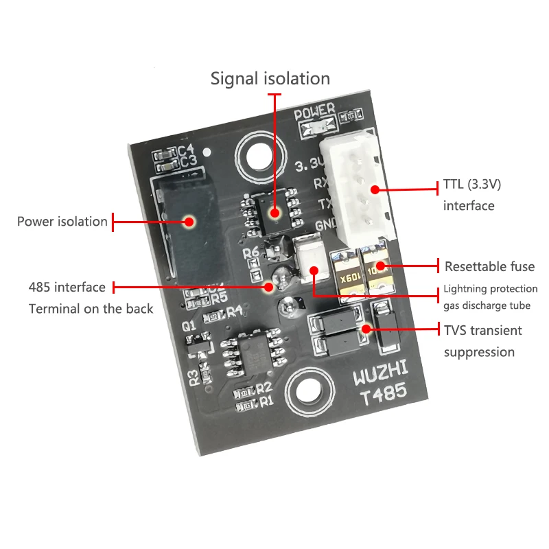 절연된 RS485-TTL 시리얼 모듈 -3.3V(Isolated RS485-TTL Serial Module)