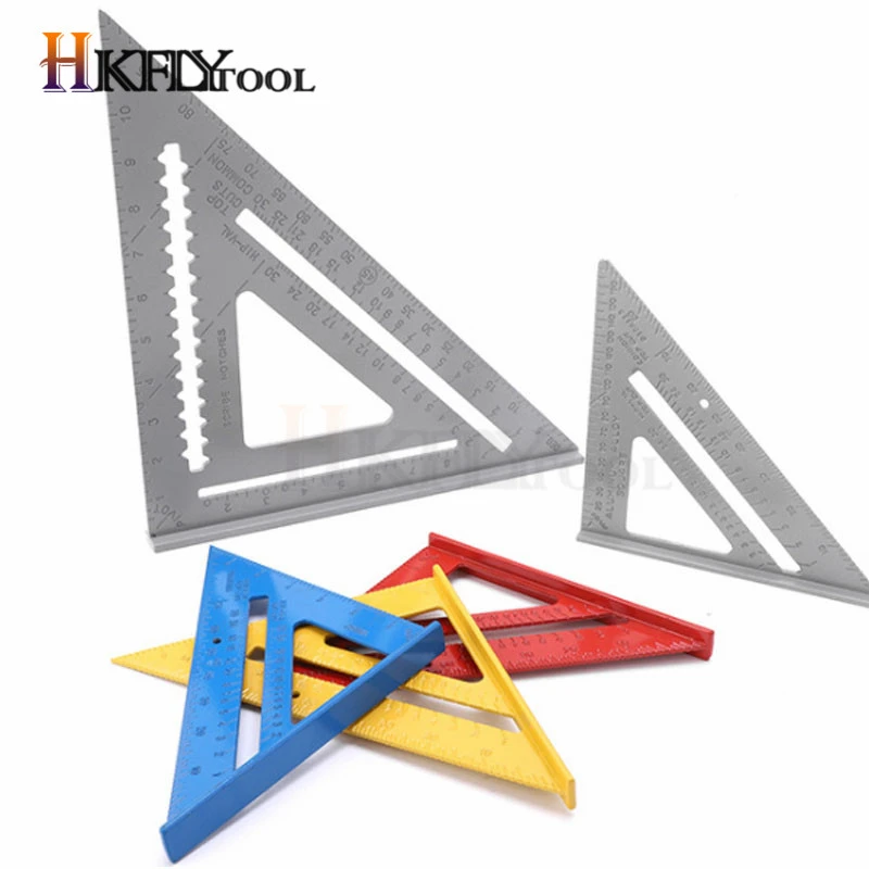 7 Inch Aluminum Alloy Measuring Ruler Speed Square Roofing Triangle ...