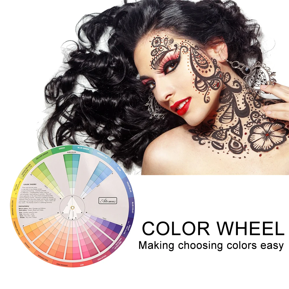 Generic Color Wheel Practical Color Chart Selector Paper For Tattoo ...