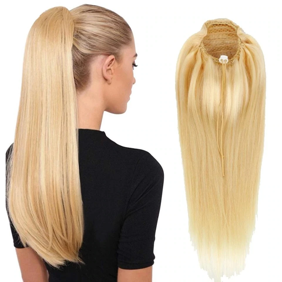 Natural human hair ponytail extensions multiple choices in 12-40inches ...
