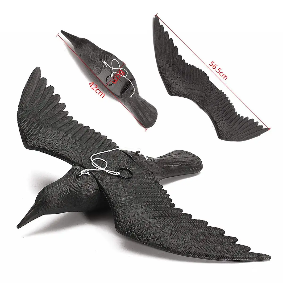 Fake-Flying-Falcon-Hawk-Bird-Hunting-Decoy-Deterrent-Scarer-Garden ...