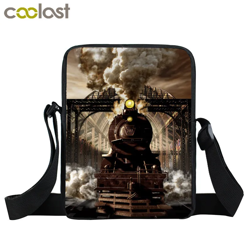 Cute Locomotive / Steam Train Messenger Bag Women Handbags Student ...