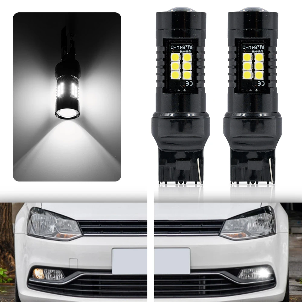 2pc Canbus No Error W21w T20 7440 Led Light Bulb For 14-up Vw Polo Mk5 ...