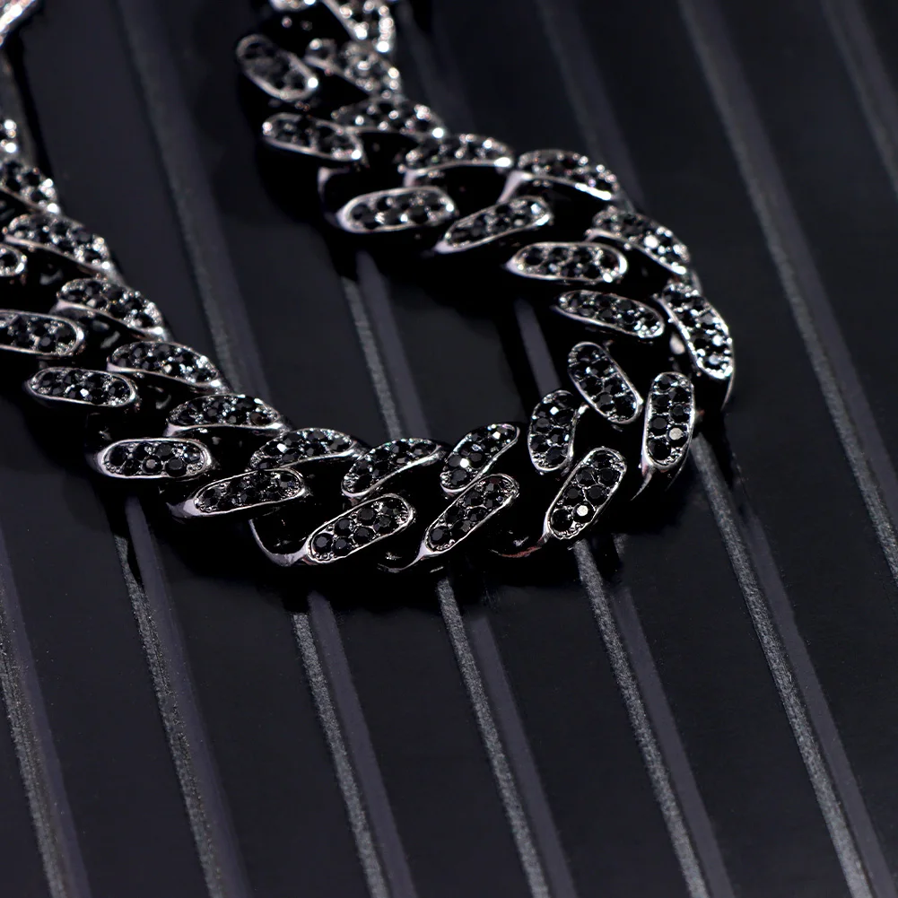 Black Diamond Cuban Link Chain