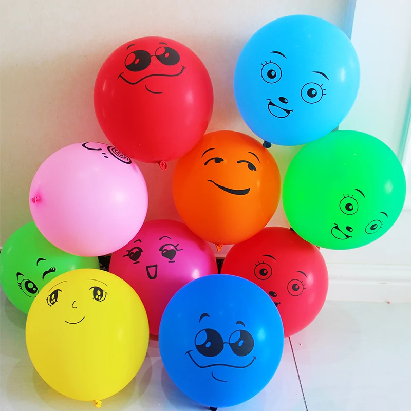 Smiling-Face-Balloon-Print-Inflatable-Air-Ball-Happy-Birthday-Party ...