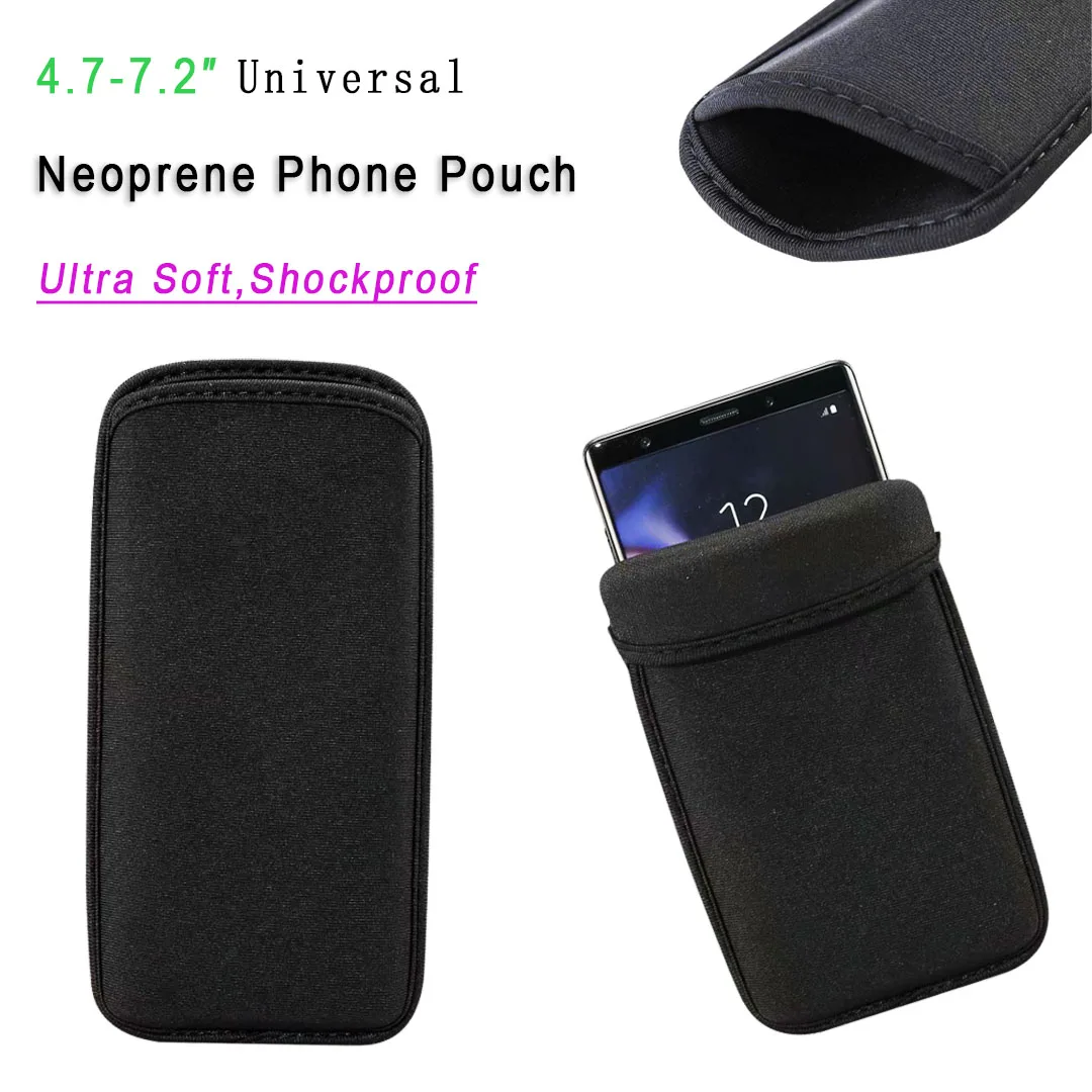 Universal Neoprene Mobile Phone Case Pouch For iPhone Samsung Galaxy ...