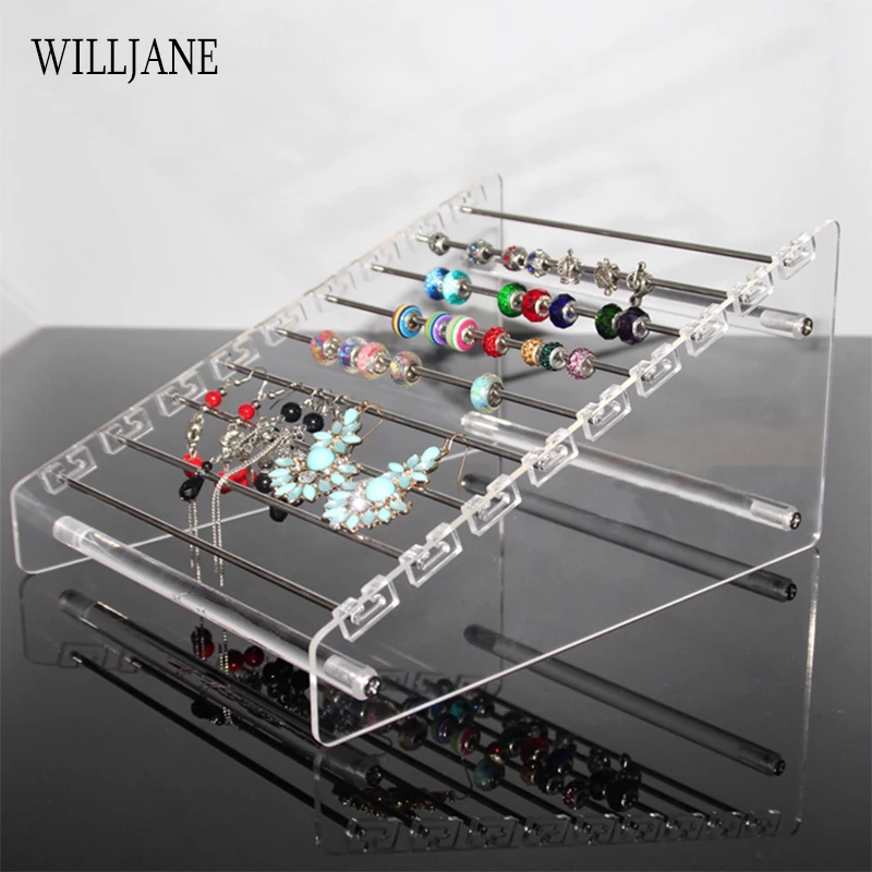 Acrylic Pandora Charms Display Holder with Charm Bars Earrings Pendant ...