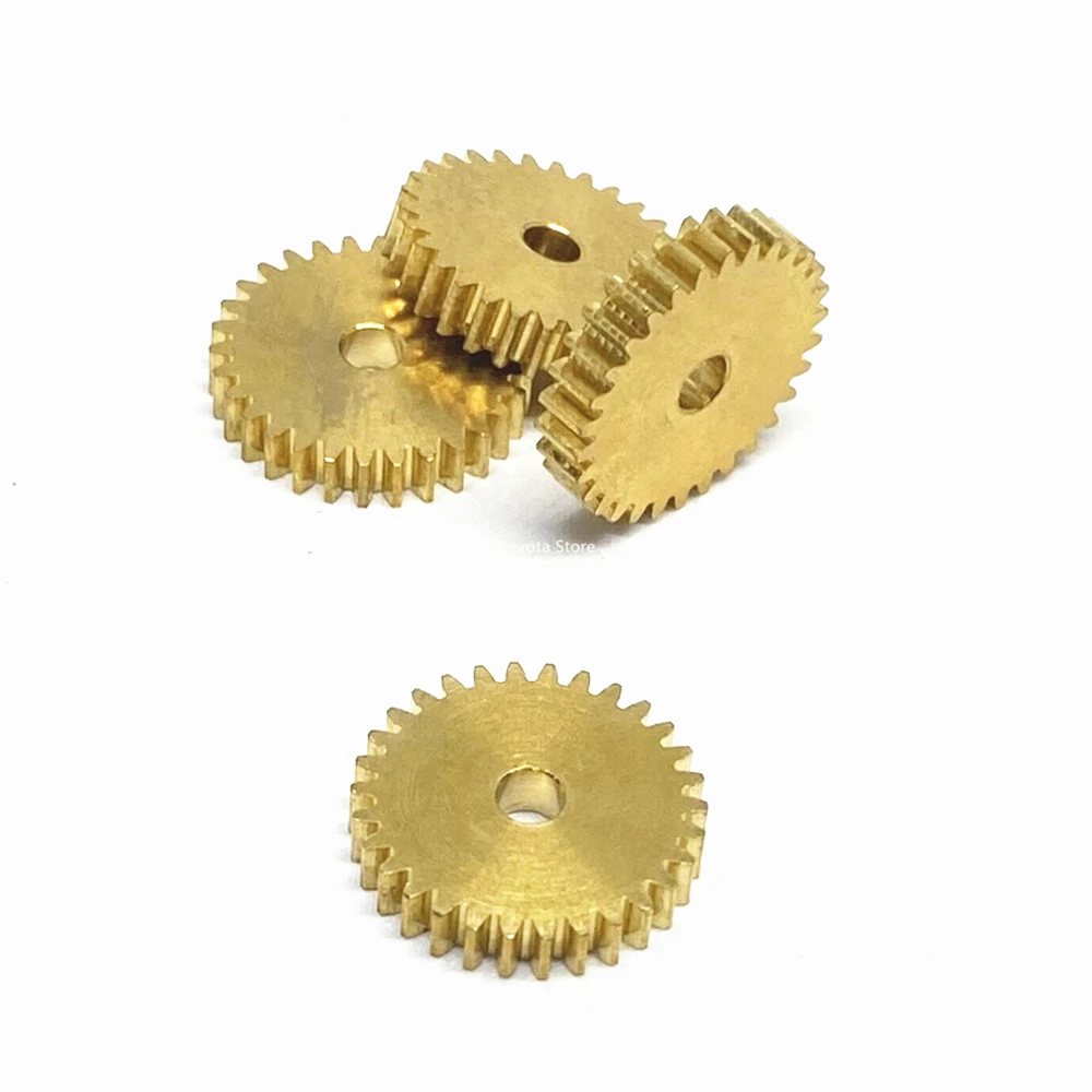 2PCS 0.5M 26/30/32/40/44 Teeth Thickness 2mm Copper Small Gear HOLE 1 ...