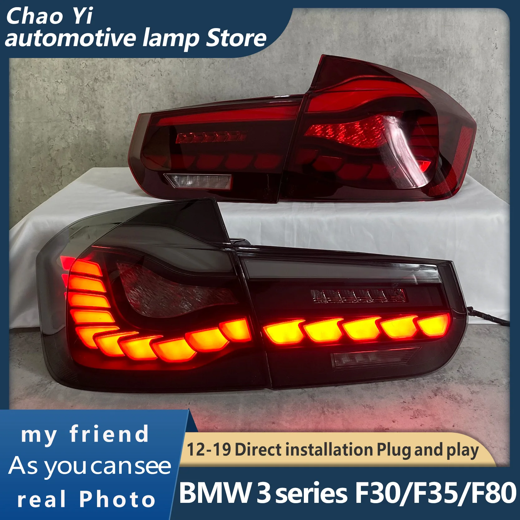 Full-LED-Dynamic-Tail-Lights-with-Sequential-Turn-Signal-For-BMW-3 ...
