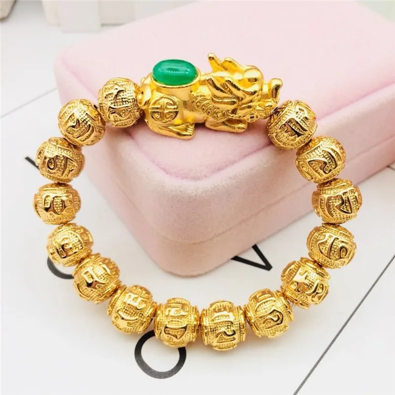 Pixiu-Bracelet-Vietnam-Shajin-Jewelry-Brass-Gold-Plated-Jewelry-Six ...