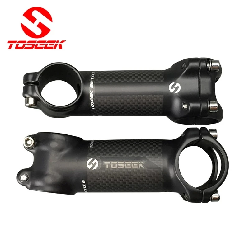 TOSEEK Ultralight Bike Stem 6 17 Degree Carbon Road MTB Bicycle Stem 31.8mm 60/70/80/90/100/110 ...