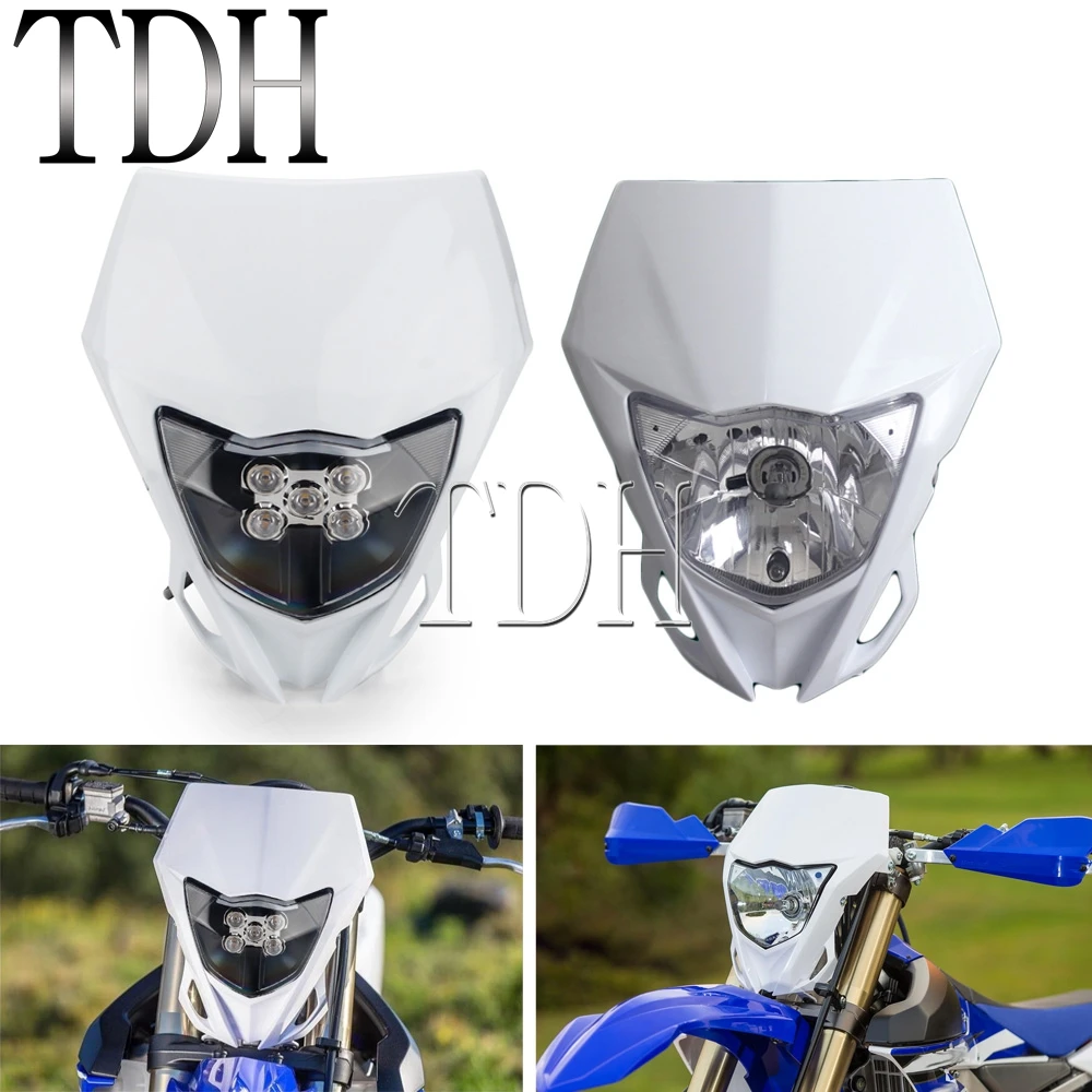 Supermoto de 35W faro LED de la luz de la cabeza para Yamaha WR 250 450 ...