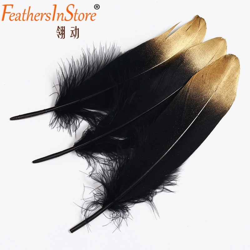 PLUME DE DECORATION,customized color--Plumes'oie plaquées or, 100 ...