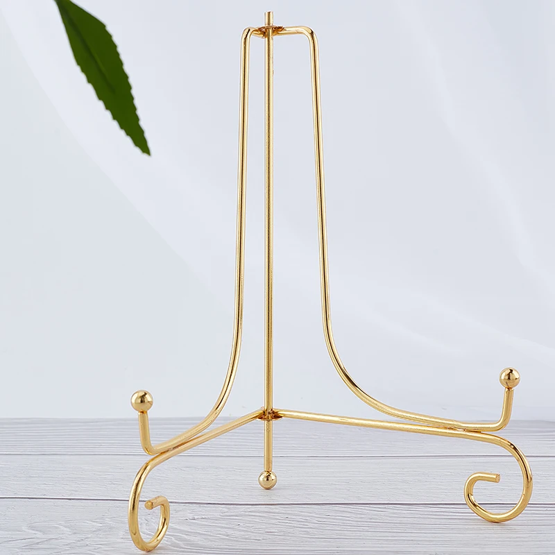 Iron-Display-Stand-Gold-Iron-Easel-Plate-Display-Photo-Holder-Stand ...