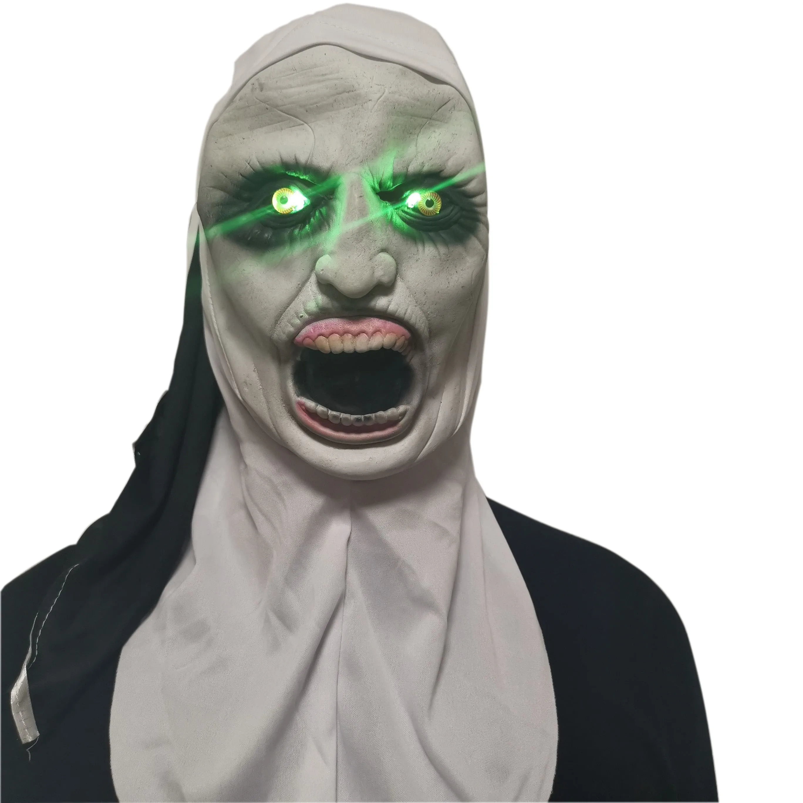 Halloween-mask-nun-led-mask-The-Haunted-house-props-scary-cosplay ...