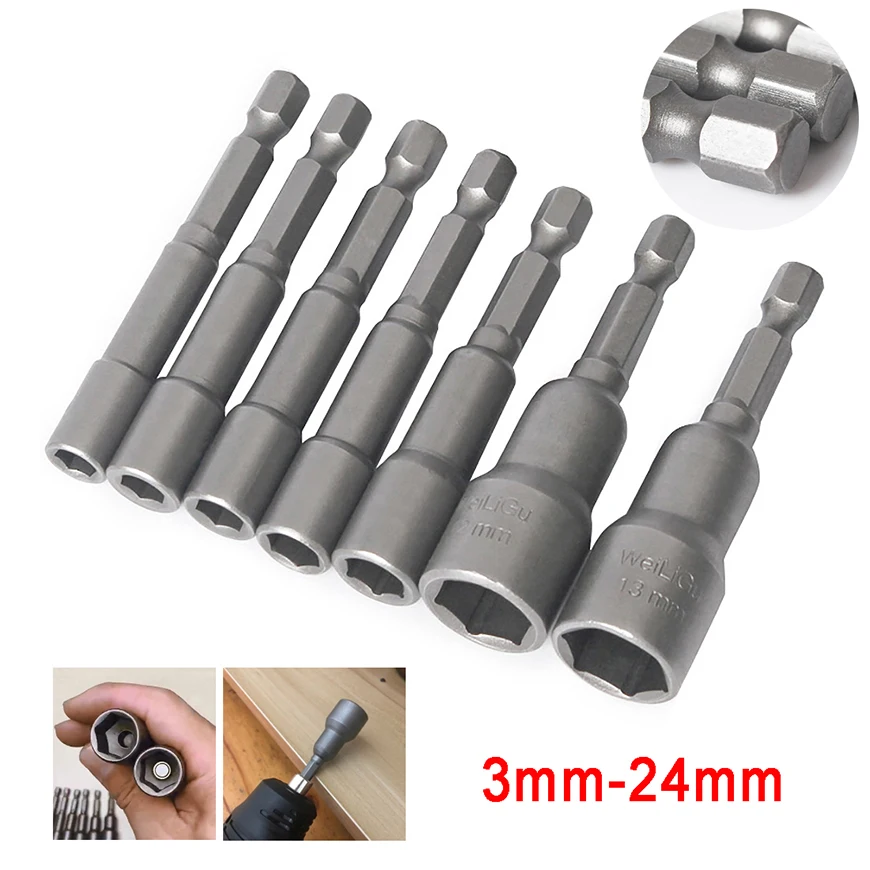 1pcs-Magnetic-Non-magnetic-5mm-19mm-Hex-Sockets-Sleeve-Nut-Driver ...
