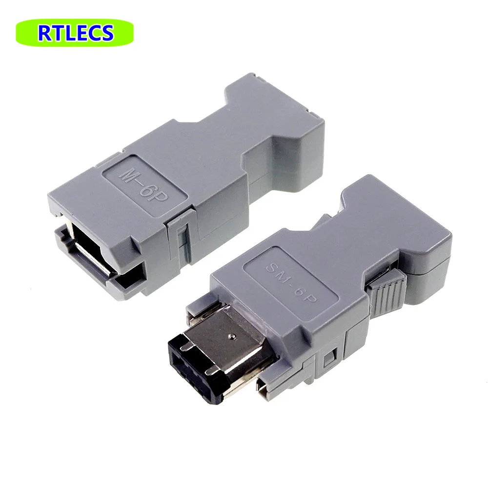 5-pcs-Male-Female-IEEE-1394-6-pin-Plug-Socket-SM-6E-SM-6P-Servo ...