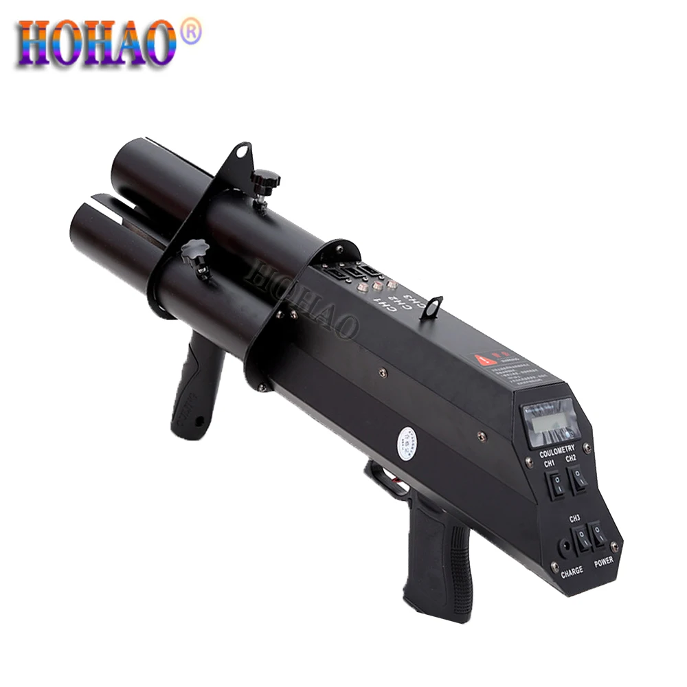 Handheld-Led-3-Head-Electronic-Fireworks-Salute-Gun-Wedding-Stage ...