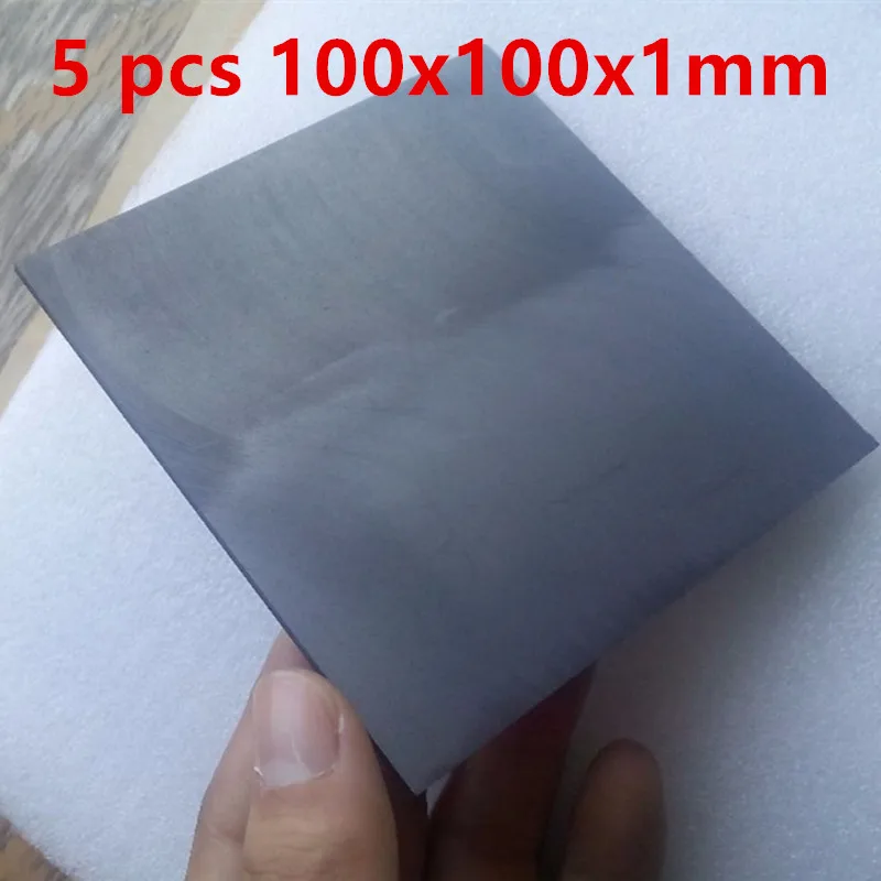 5pcs100x100x1mm Graphite Plate Sheet Ingot Edm Graphite Blank Plate For ...