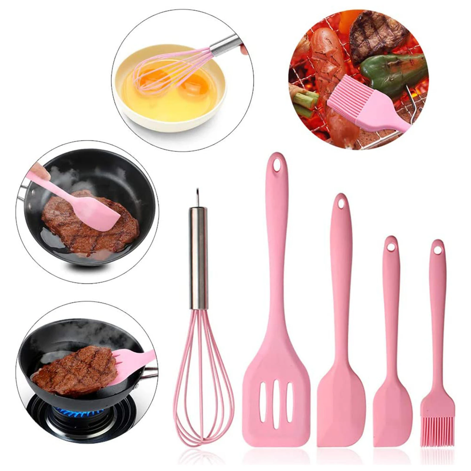 Non-stick Cooking Silicone Tool Set - $13.75