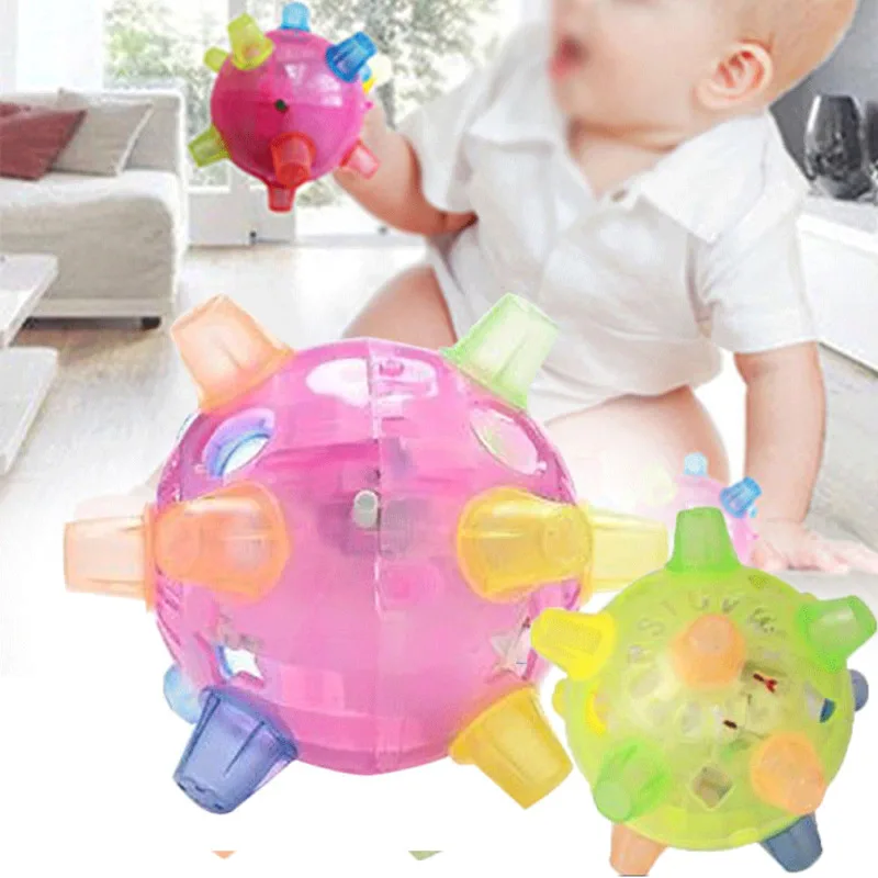 Toddler Baby Music Ball Toy Jumping Activation Flashing Colorful Flash ...