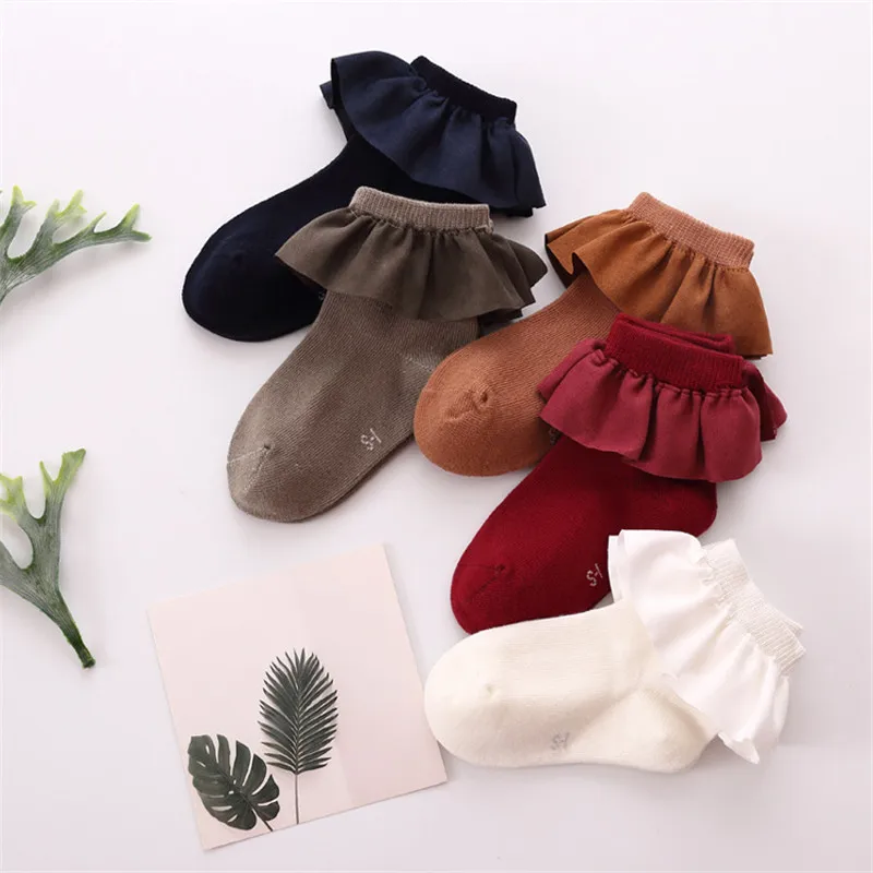 Brand-Kid-Short-Socks-With-Lace-Welt-Funny-Princess-Knitted-Infant ...