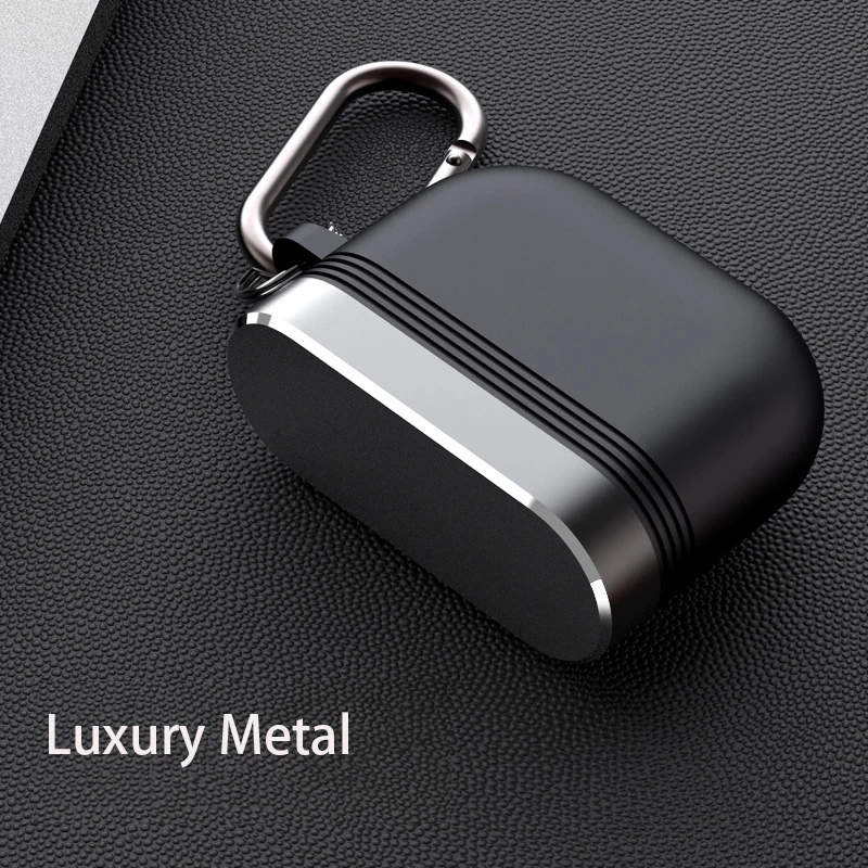 Luxury Metal Cover Case For apple Airpods Pro Case with Keychain ...