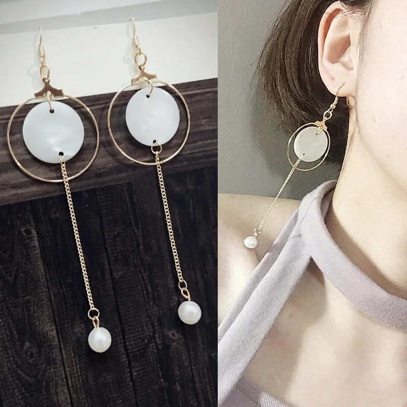 Модные длинные серьги с кисточками, большая линия уха для женщин ...