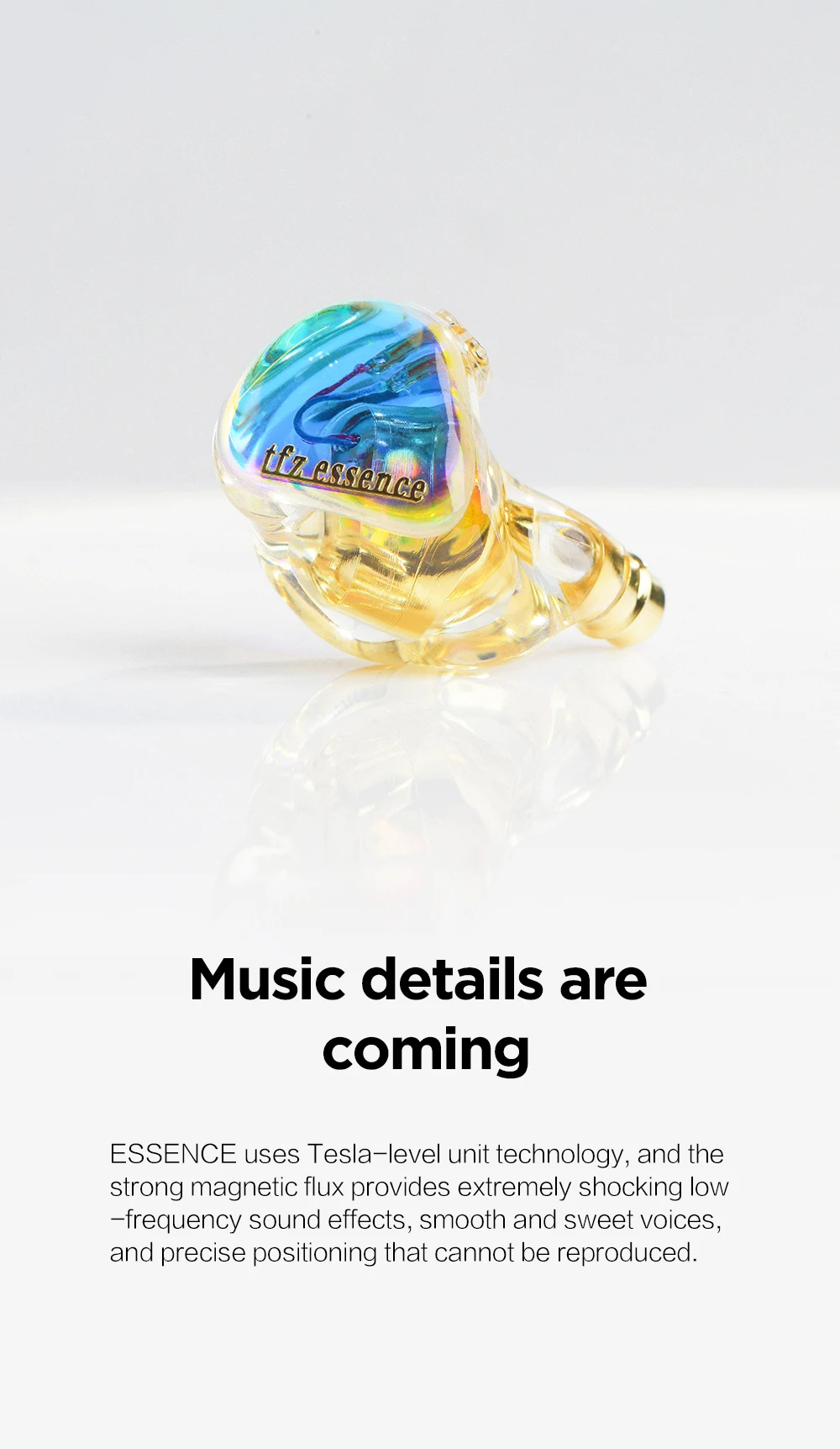 TFZ ESSENCE Beryllium-Coated Diaphragm Dynamic Driver In-ear Earphone IEM 2Pin 0.78mm Detachable ...