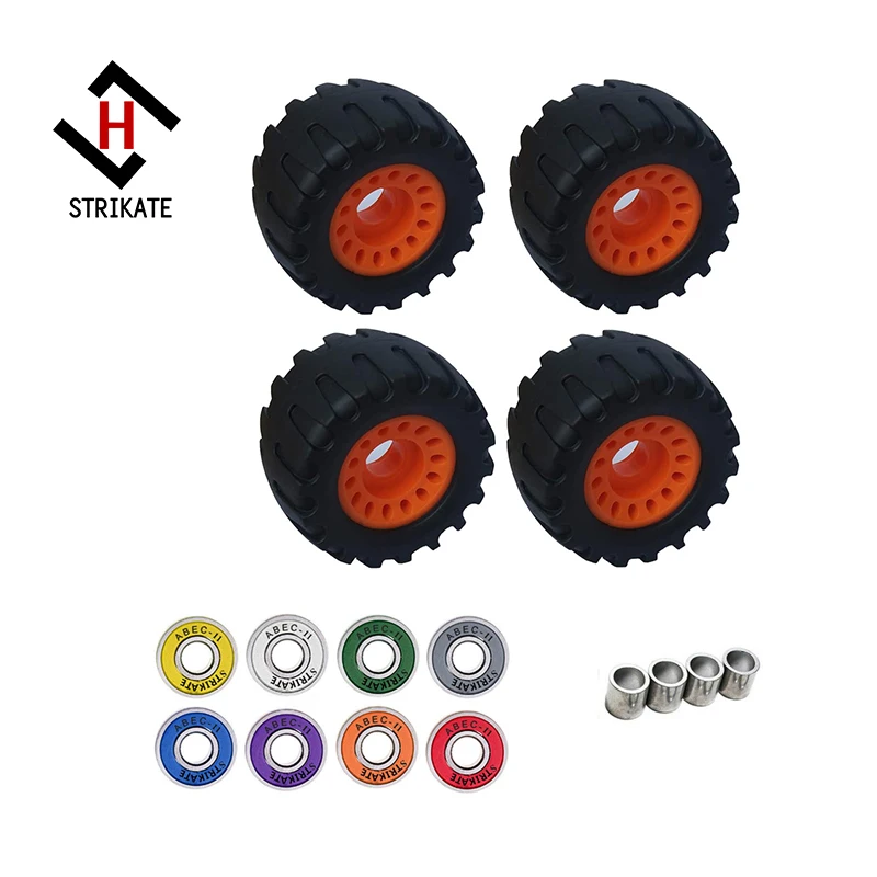 All-Terrain-Off-Road-Skateboard-Longboard-Wheels-Set-of-4-with-Speed ...