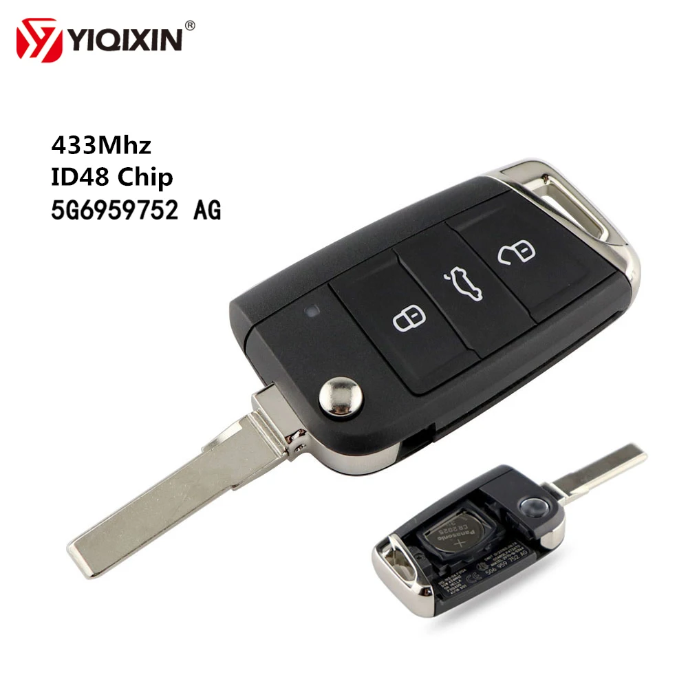 YIQIXIN-Original-3-Button-Flip-Folding-Remote-Key-For-VW-Volkswagen ...