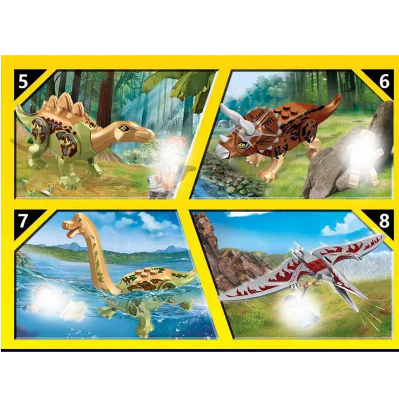 Brutal Raptor Building Jurassic Blocks World 2 MINI Dinosaur Figures ...