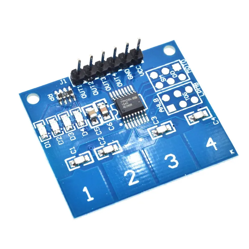 5pcs/lot TTP224 4 way 4 Channel Capacitive Touch Switch Digital Touch ...