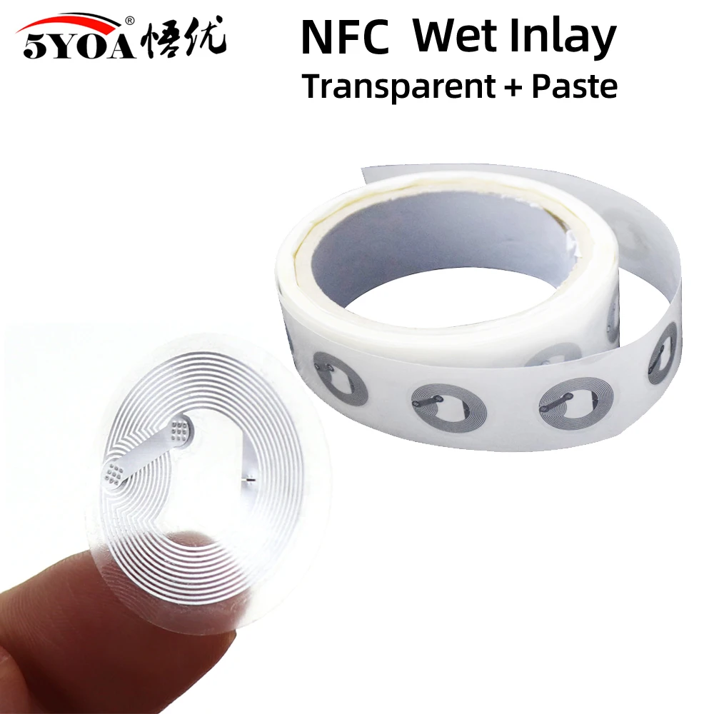 100Pcs Ntag213 Ntag215 Ntag216 Nfc Tag 13.56Mhz ISO14443A Sticker Ntag ...