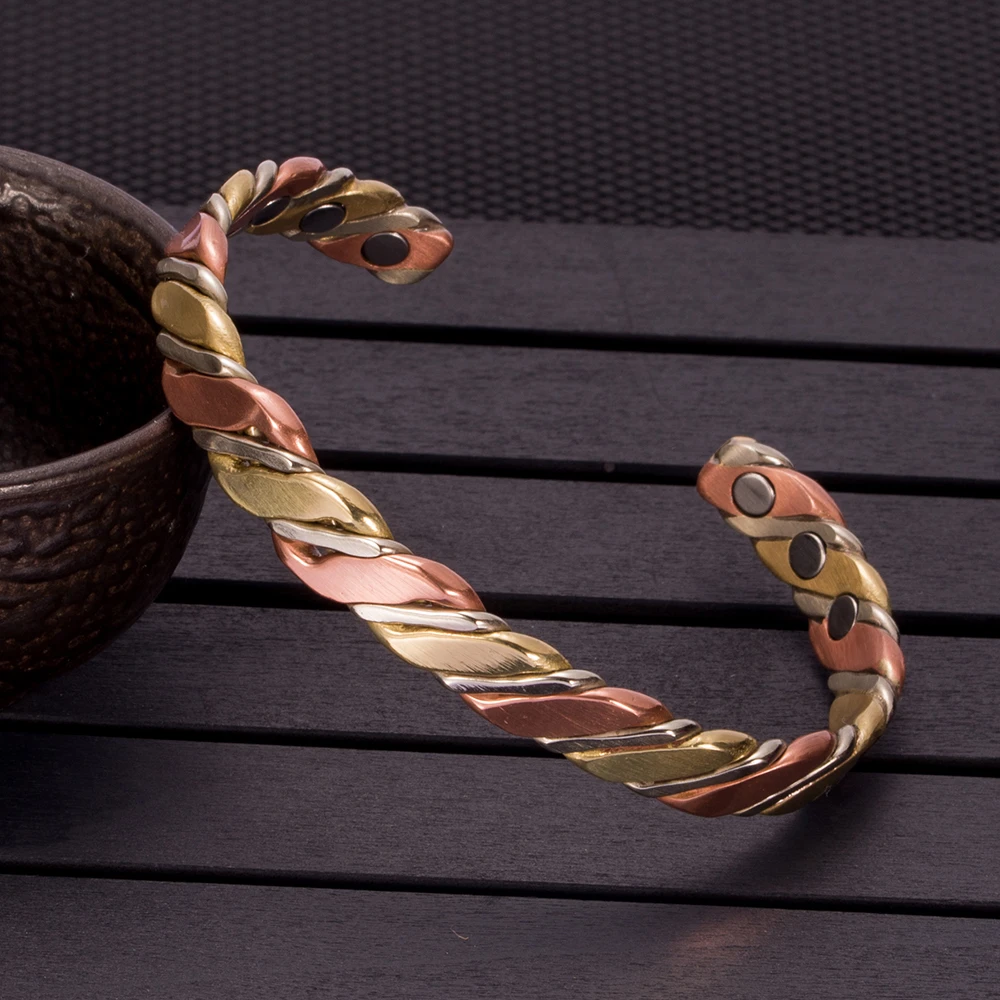 Vinterly Intrecciato Braccialetti di Rame per Le Donne In Oro Rosa ...