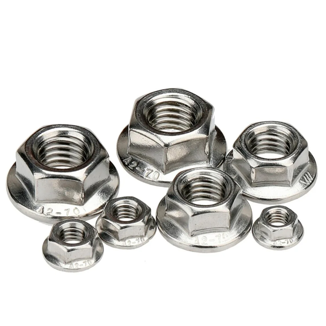 M3 M4 M6 M10 M12 M14 M16 M20 hex flange nut non-slip stop external ...