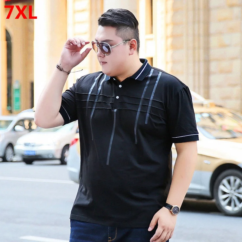 Special-fat-extra-large-black-short-sleeved-pol-shirt-fat-casual-slim ...