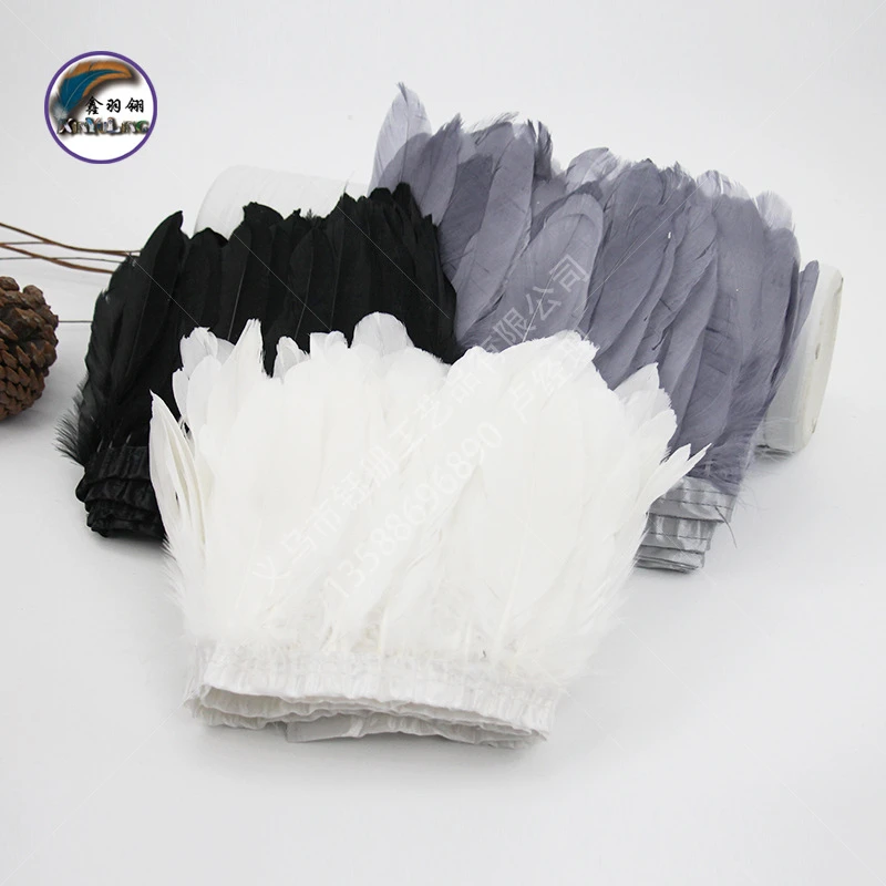 2Meters/pc DIY feather ribbon Natural Dyed feathers Trim Width 15 20CM ...