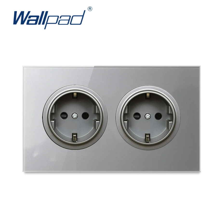 Wall Socket | Glass Panel | Electrical Sockets - Double Eu Standard ...