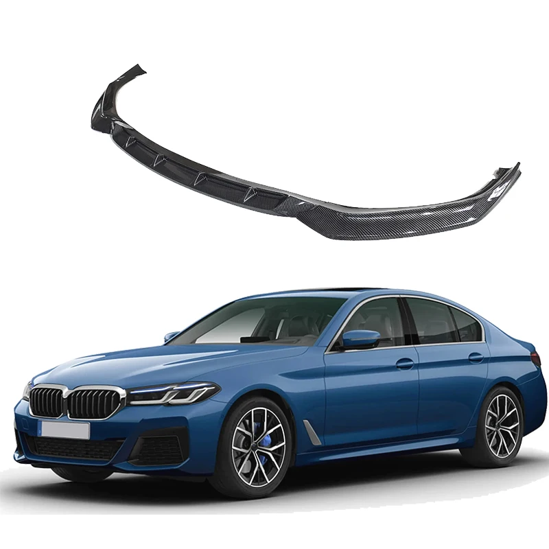 Carbon Fiber Style Front Bumper Lip - BMW G30 5 Series M Sport 2017 ...